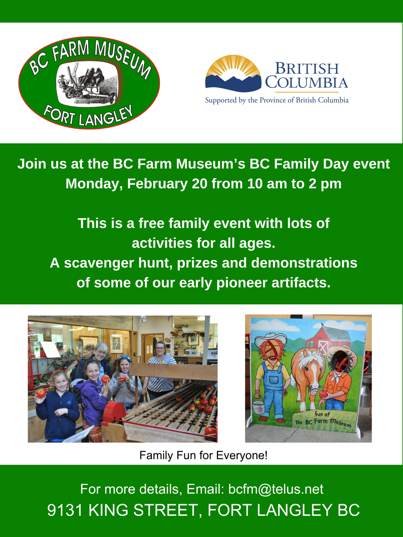 Welcome to The BC Farm Museum – Fort Langley, BC, Canada